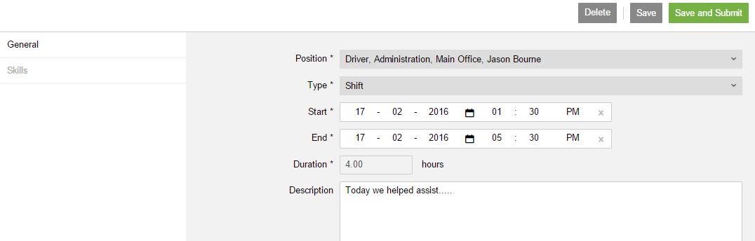 To finish adding hours: